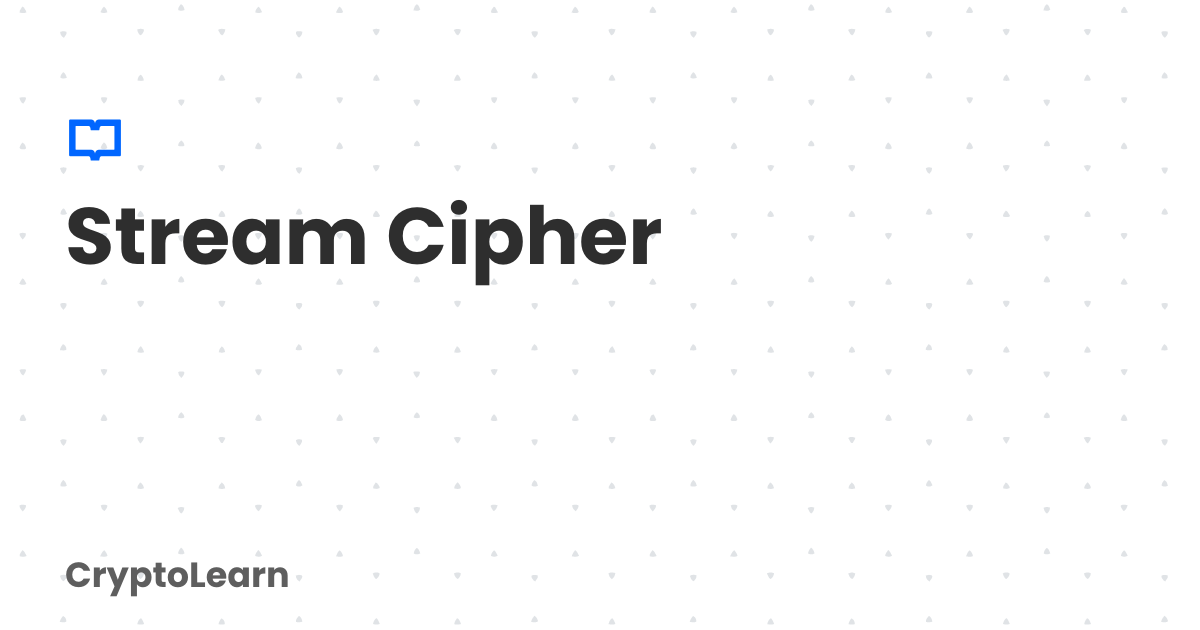 Stream Cipher Cryptolearn