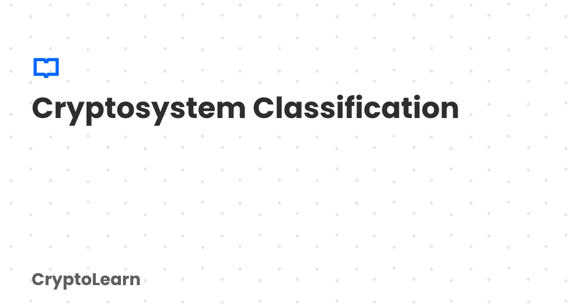 Cryptosystem Classification | CryptoLearn