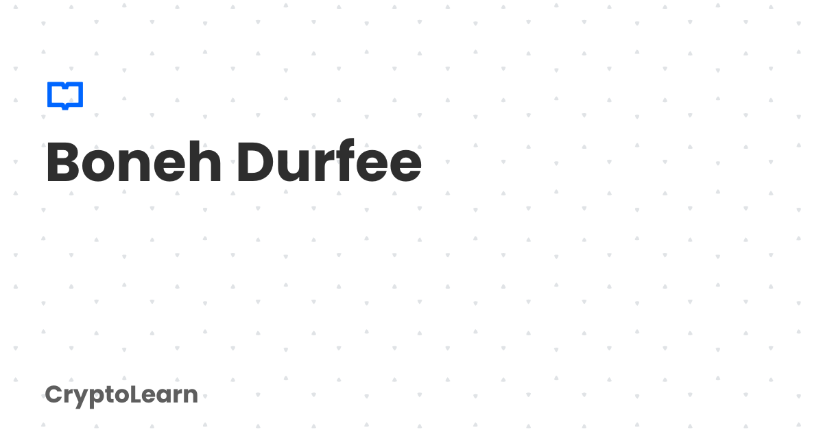 Boneh Durfee | CryptoLearn
